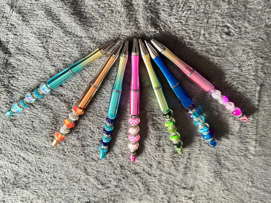 Hand Crafted Beaded Pen. Fidget Pen - Etsy