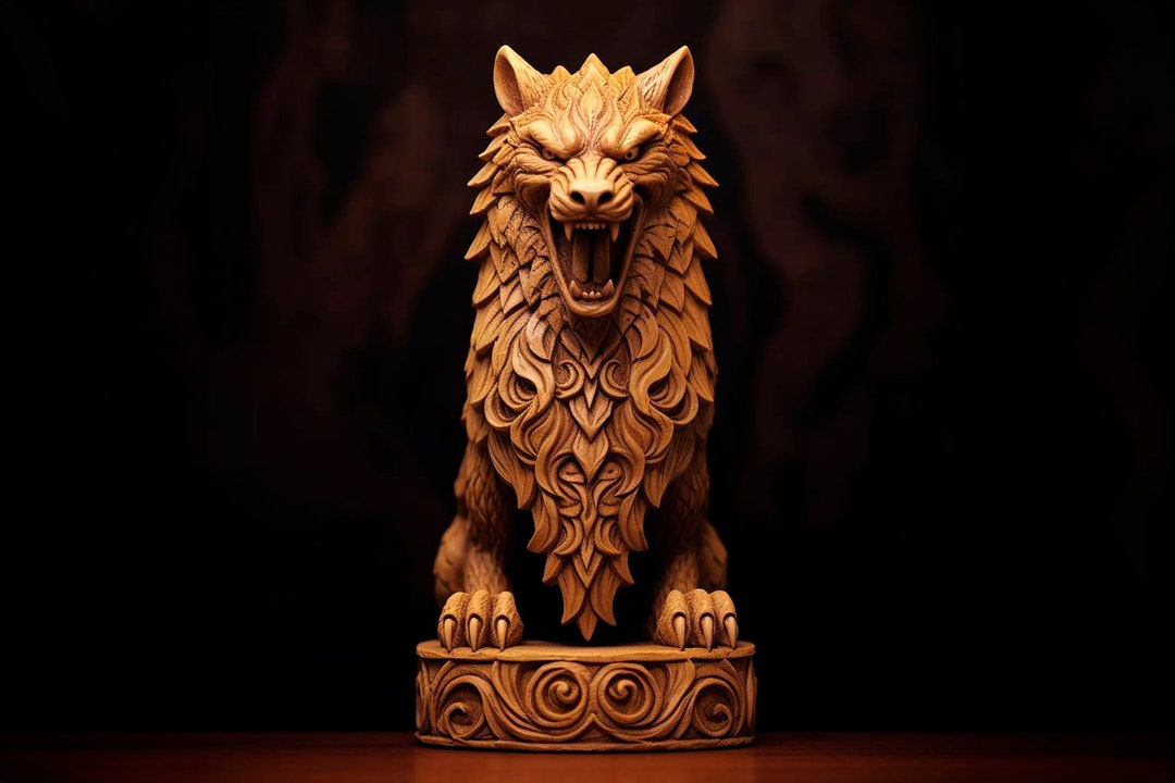 Fenrir Statue Fenrir Norse Wolf Statue Fenrir God Viking - Etsy Canada