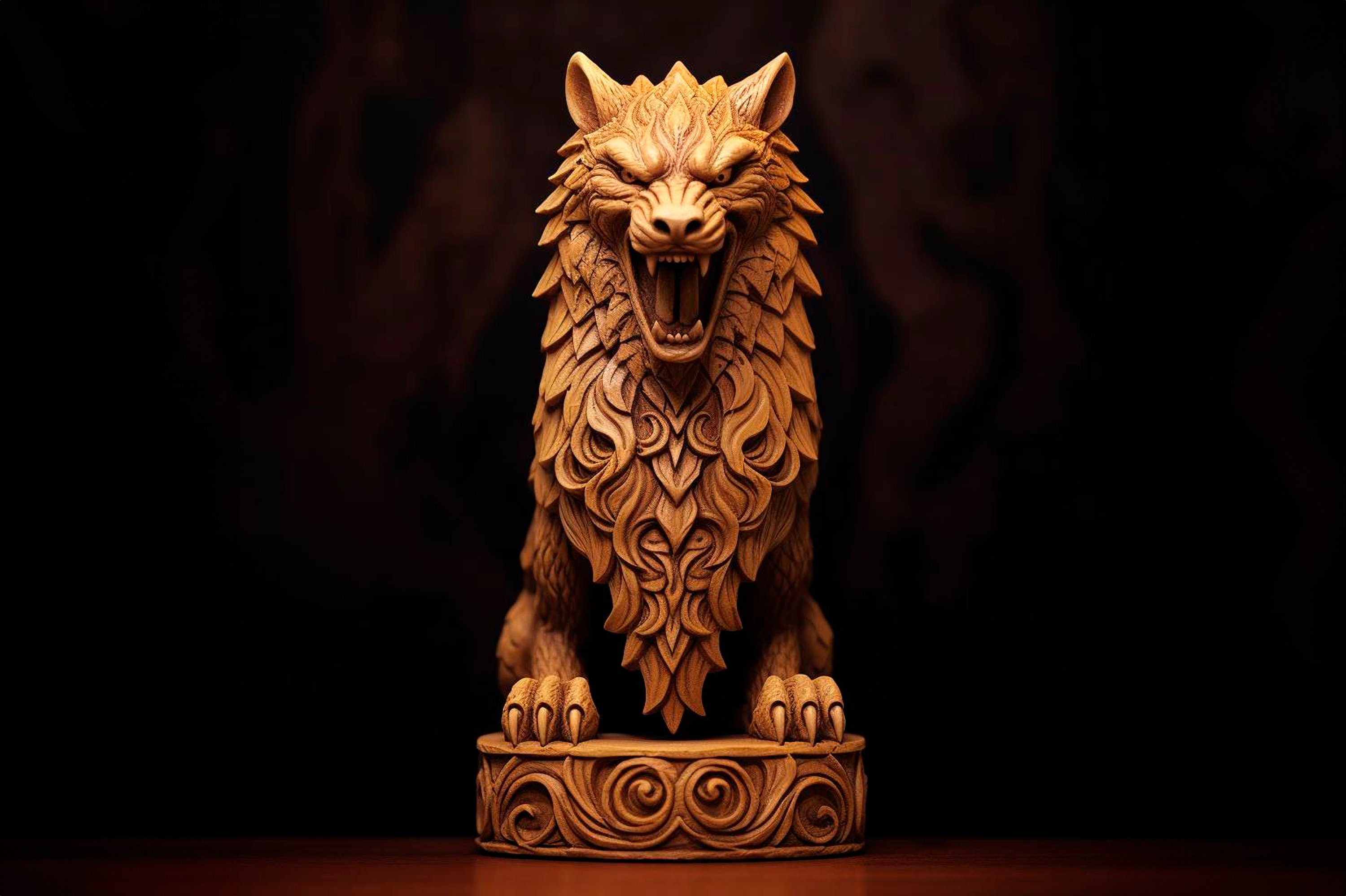 Fenrir Statue Fenrir Norse Wolf Statue Fenrir God Viking - Etsy UK