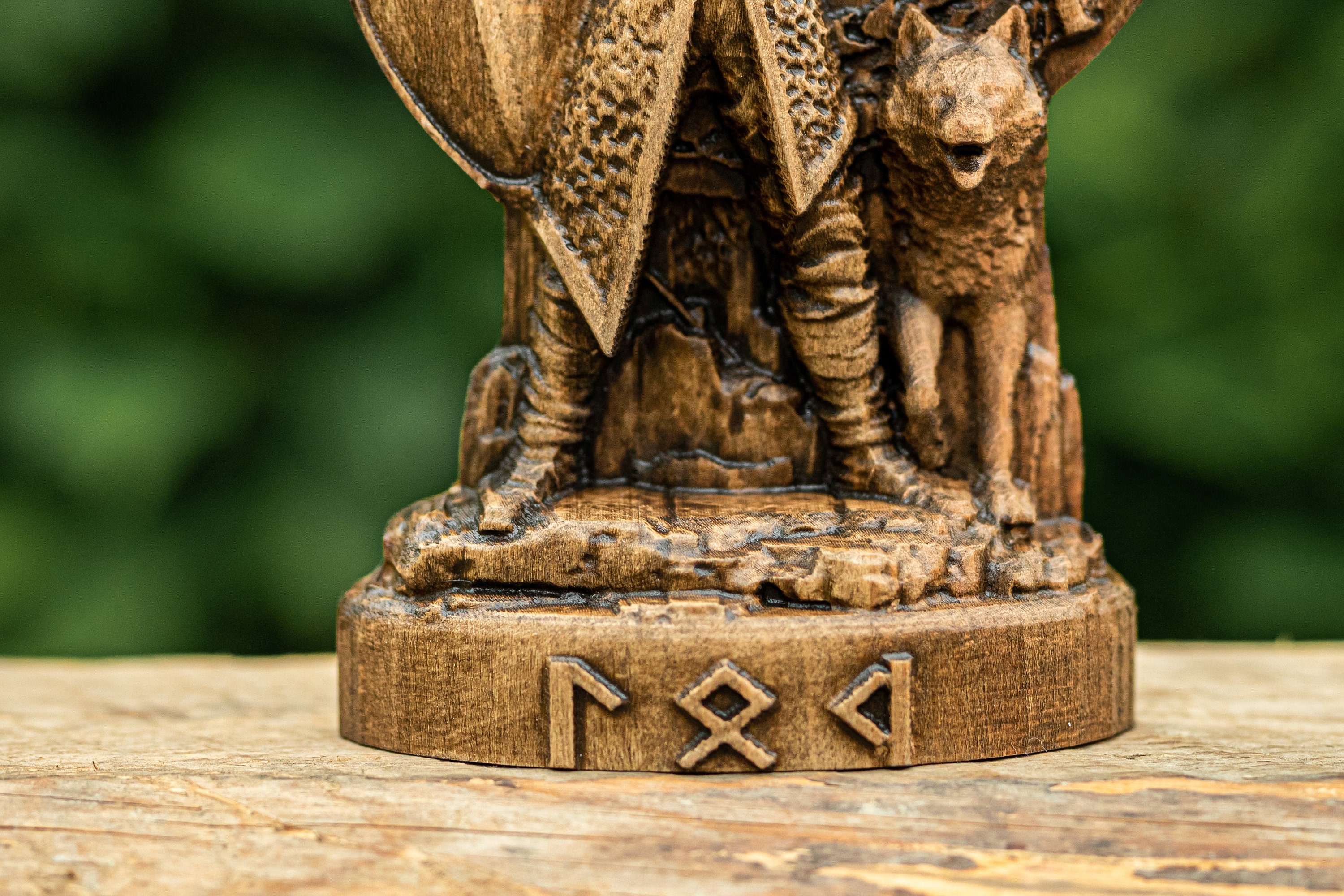 Loki Statue God Viking God Wood Carved Statue Pagan Paganism - Etsy