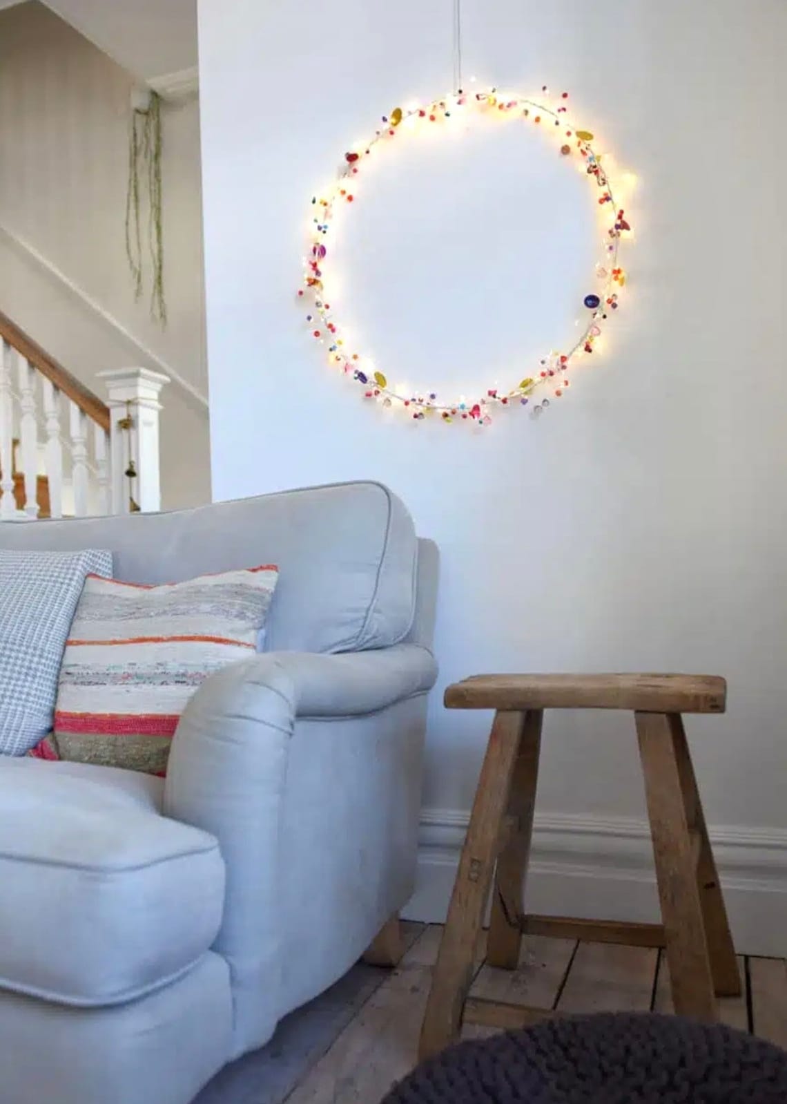 Decorative Folklore Circle LED Fairy Light Wreath (60cm) - Etsy