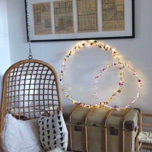 Decorative Folklore Circle LED Fairy Light Wreath (60cm) - Etsy