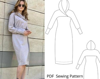 Hooded Dress Pattern - Etsy