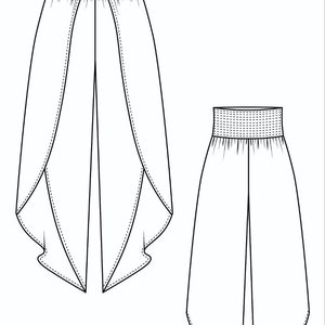 Women Trousers PDF Sewing Pattern /double Layer Trousers/ Instant ...