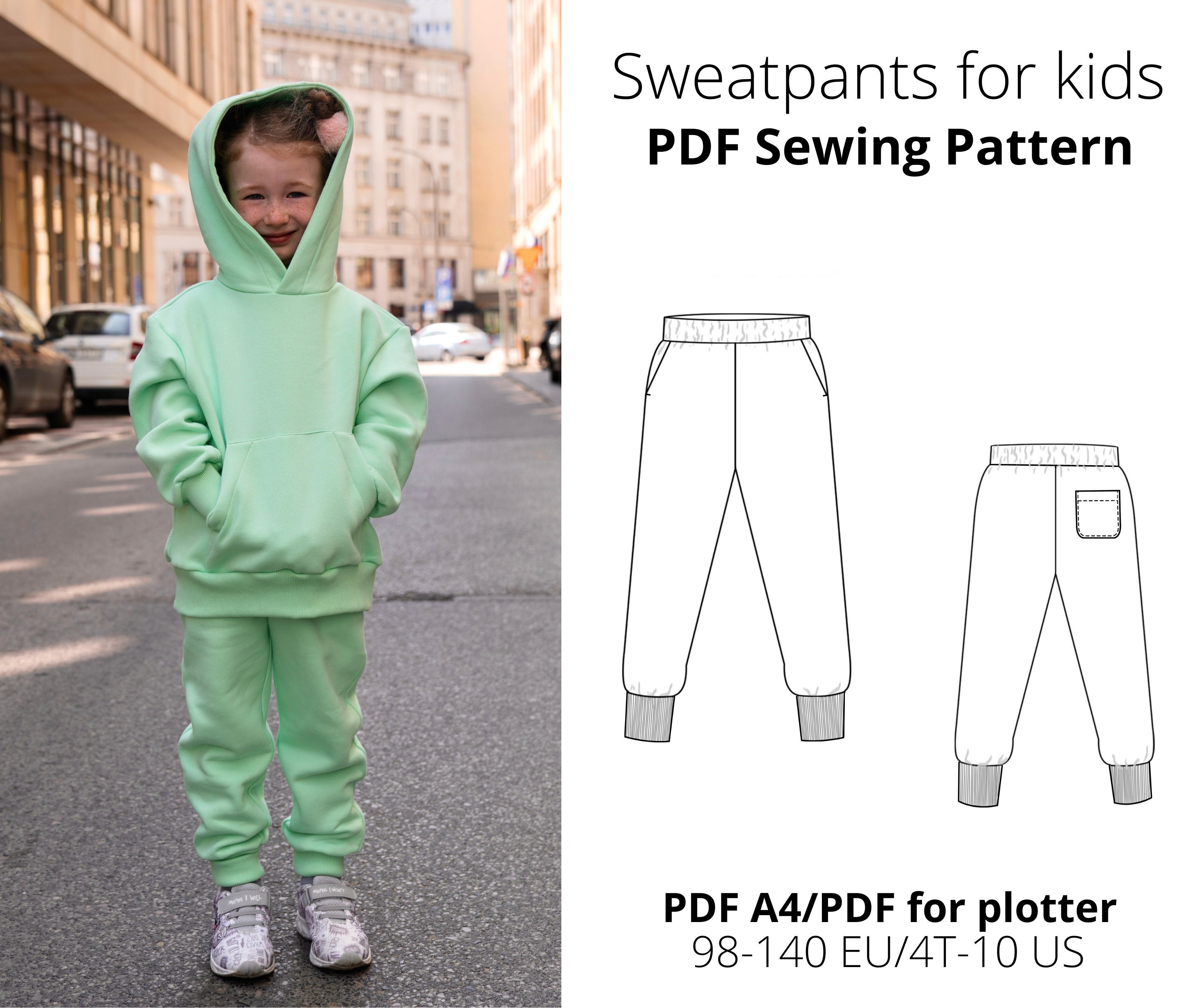 Sweatpants for Kids PDF Sewing Pattern/ Instant Download - Etsy
