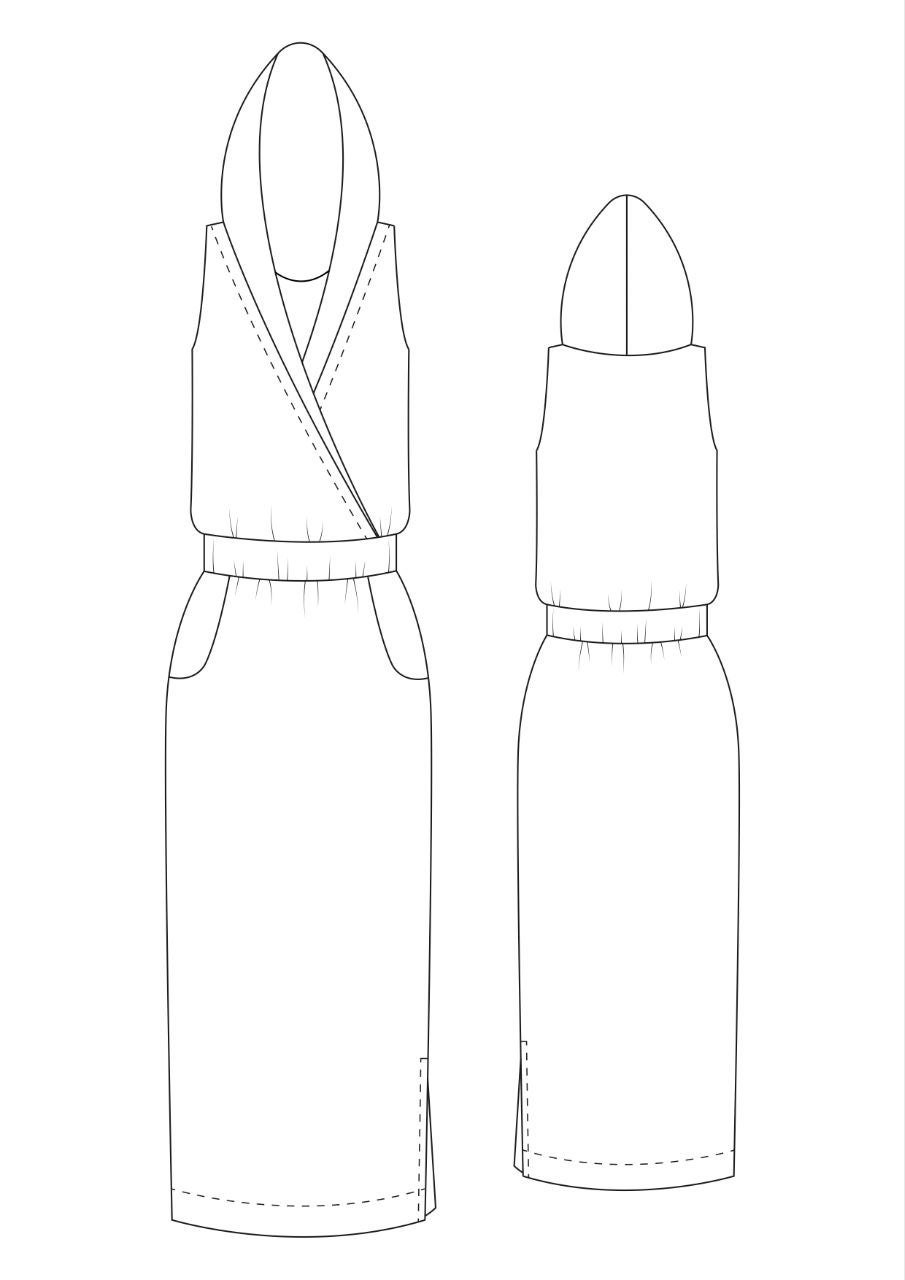 Hooded Dress PDF Sewing Pattern/ Instant Download - Etsy Australia