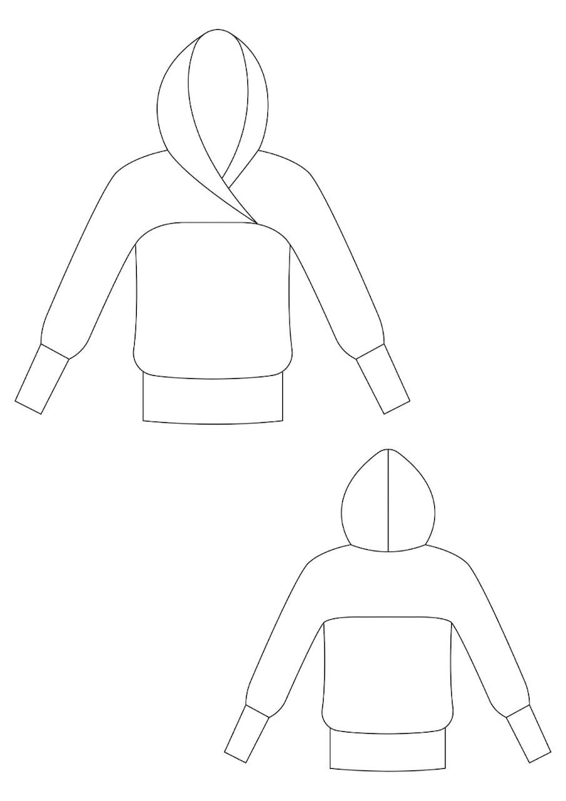 Hoodie PDF Sewing Pattern/ Instant Download - Etsy