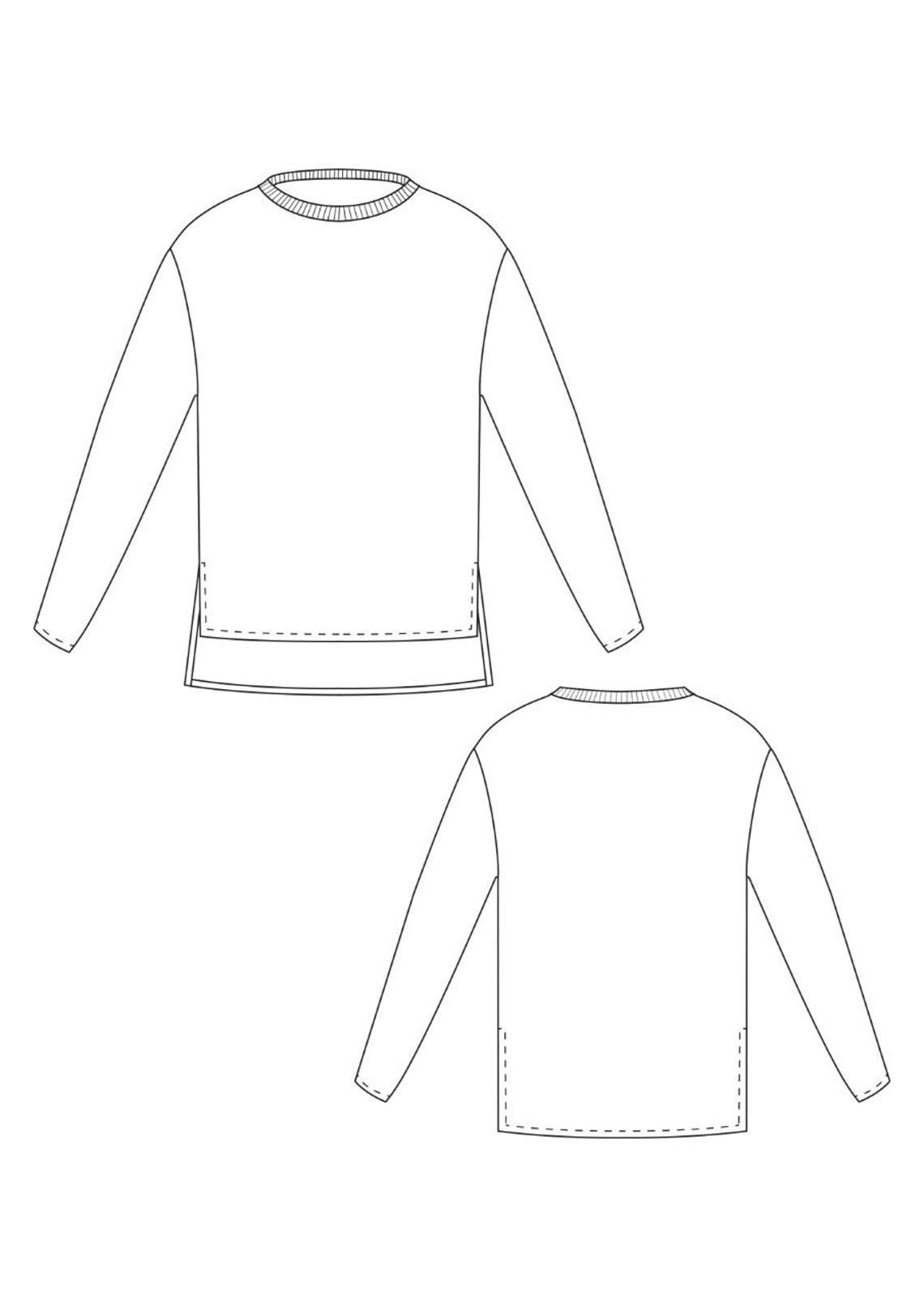 Digital Men's Sweatshirt PDF Sewing Pattern /instant Download / Sewing ...