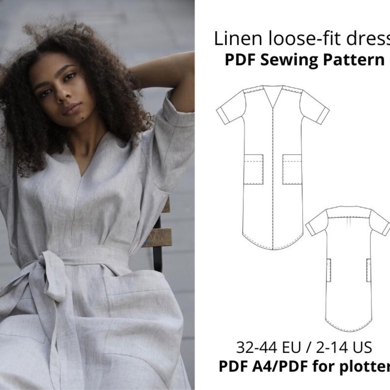 Linen Dress Pattern - Etsy