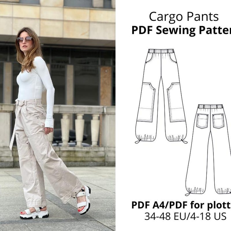Cargo Pants Pattern - Etsy