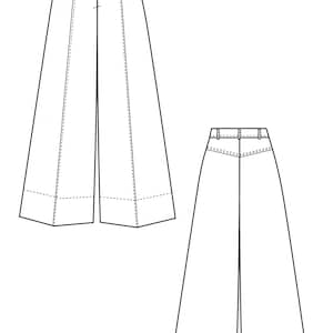 Wide Leg Jeans PDF Sewing Pattern / Instant Download - Etsy