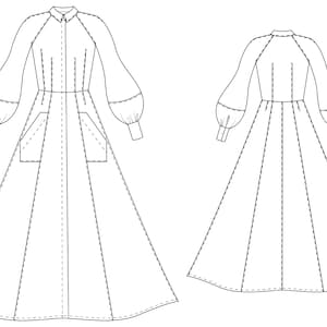 Linen Maxi Dress Pattern / PDF Sewing Pattern / Sundress With Buttons ...