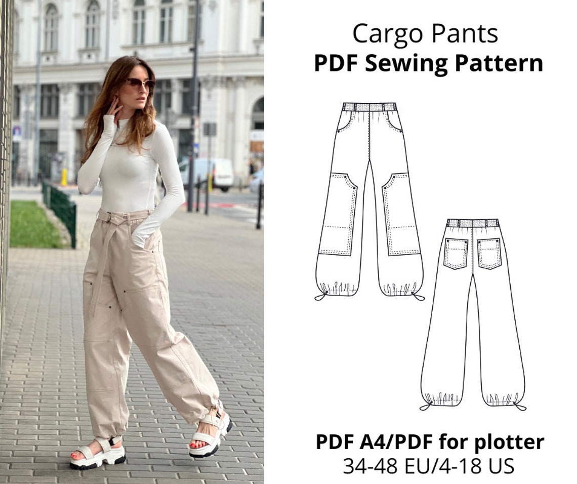 Cargo Pants PDF Sewing Pattern/instant Download - Etsy