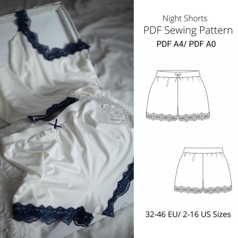 Night Shorts / PDF Sewing Pattern / Instant Download - Etsy