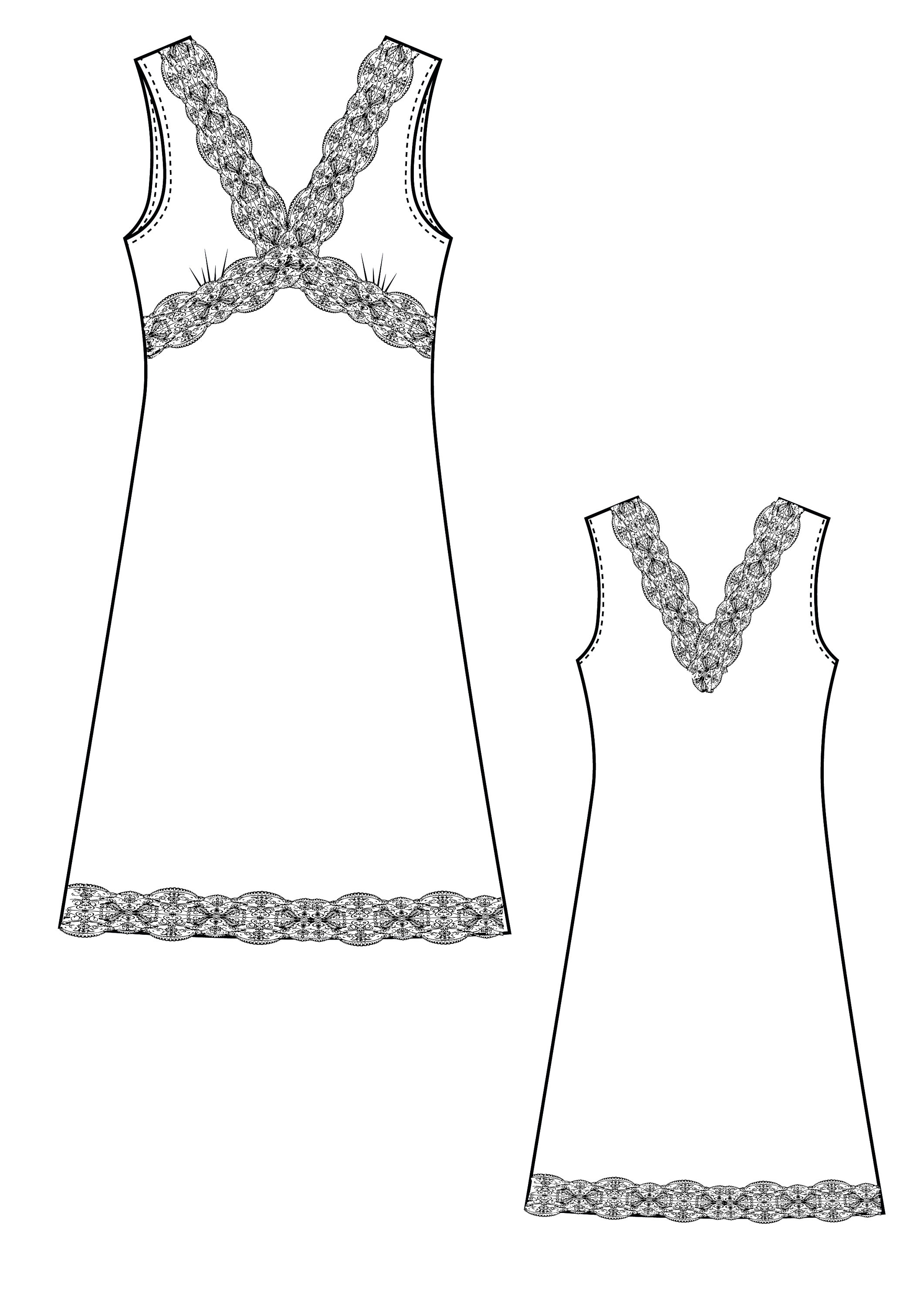 Nightdress PDF Sewing Pattern/ Instant Download - Etsy