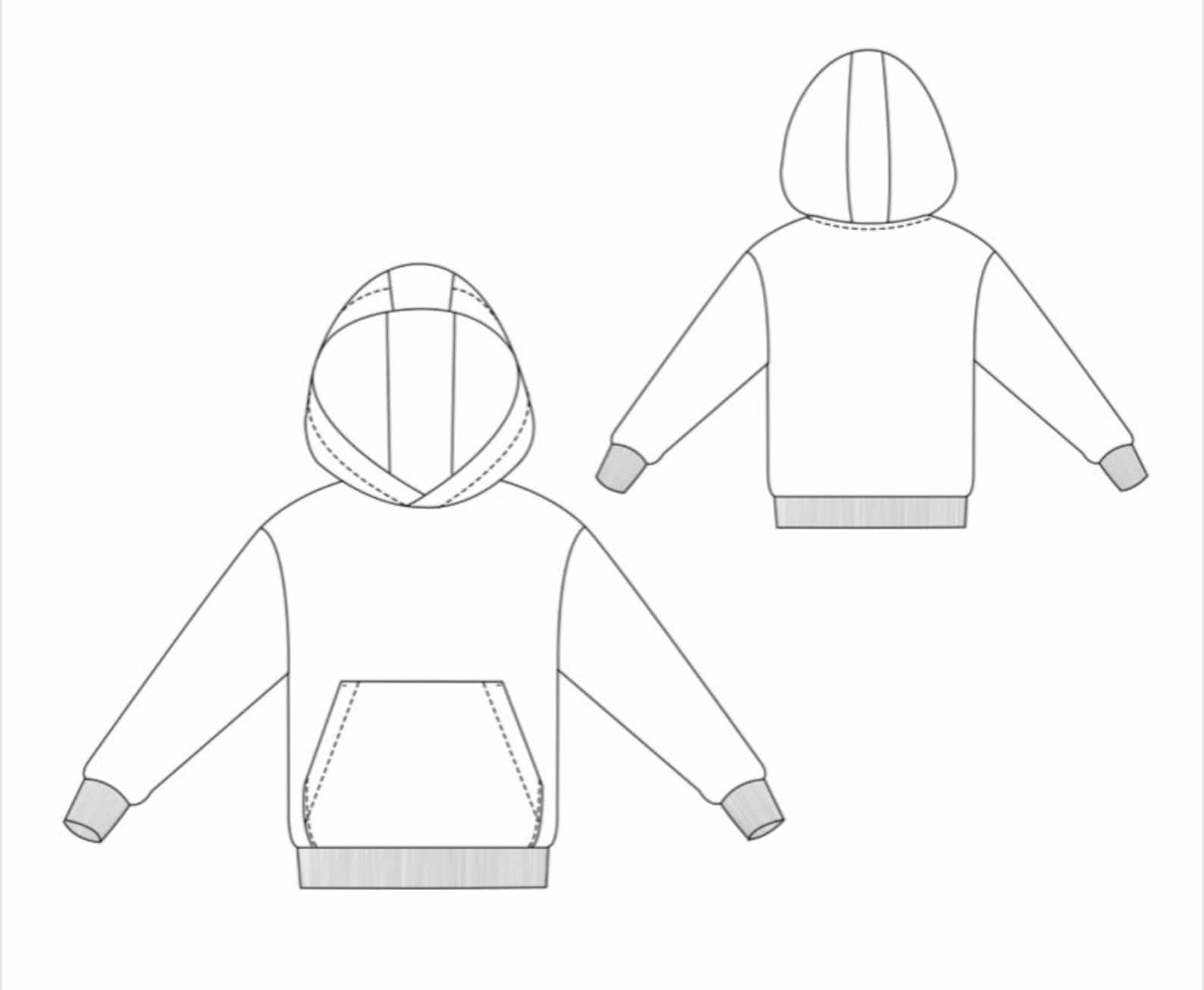 Hoodie for Men PDF Sewing Pattern / Instant Download / Oversized Hoodie ...