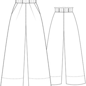 Wide Leg Linen Trousers PDF Pattern/ Instant Download - Etsy