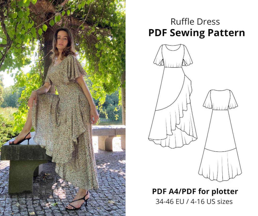 Floral Dress PDF Sewing Pattern/ Instant Download - Etsy