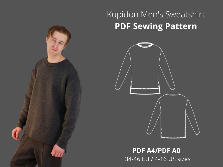 Basic Sweatshirt Pattern for Men /instant Download - Etsy