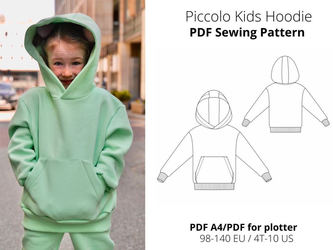 Kids Hoodie PDF Sewing Pattern / Instant Download - Etsy