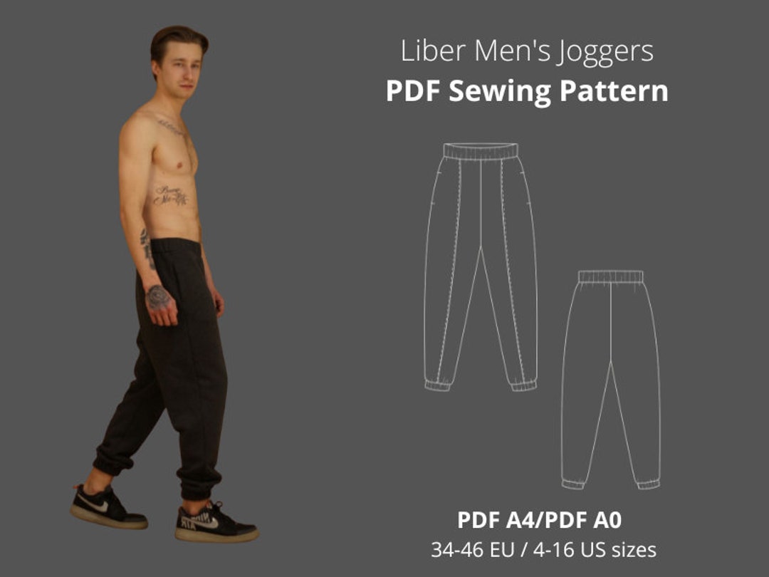 Joggers for Men Sewing Pattern/ Instant Download - Etsy