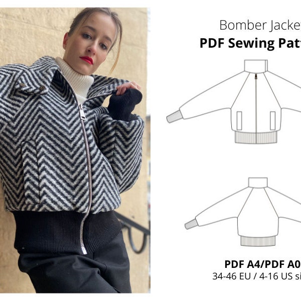 Bomber Jacket Pattern - Etsy