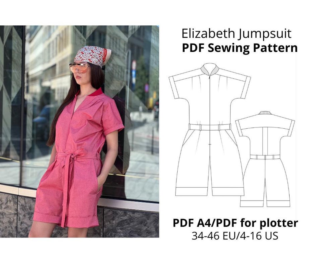 Jumpsuit for Women PDF Sewing Pattern / Instant Download - Etsy