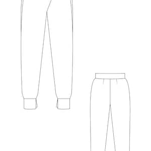 Trousers PDF Sewing Pattern/ Instant Download - Etsy