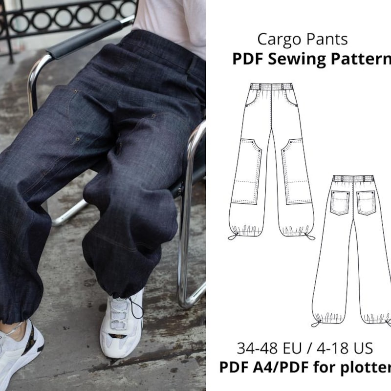 Cargo Pants Pattern - Etsy