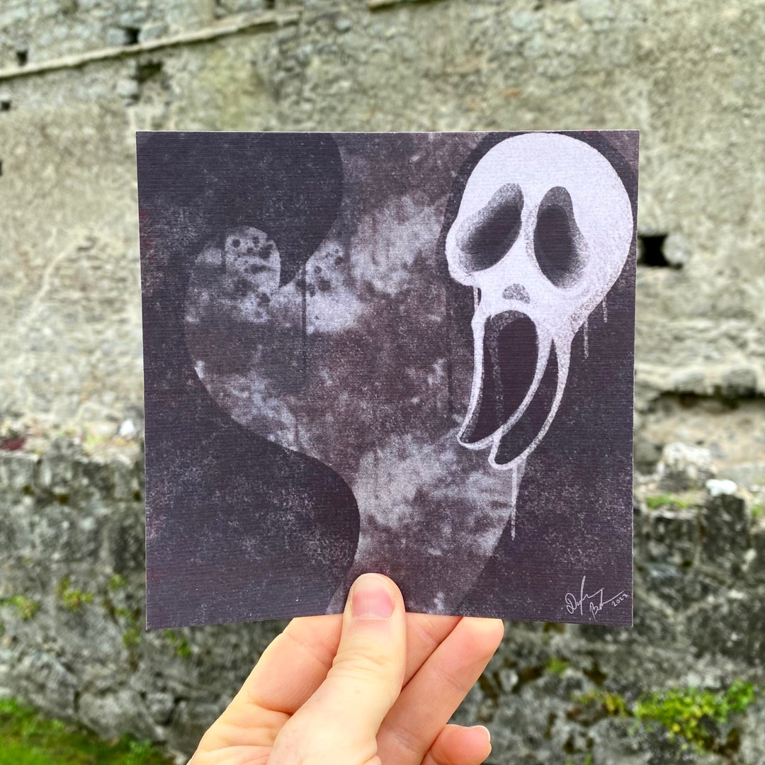 Print (15x15cm) - Spooky Slasher Ghost Designed for Horror Lovers ...