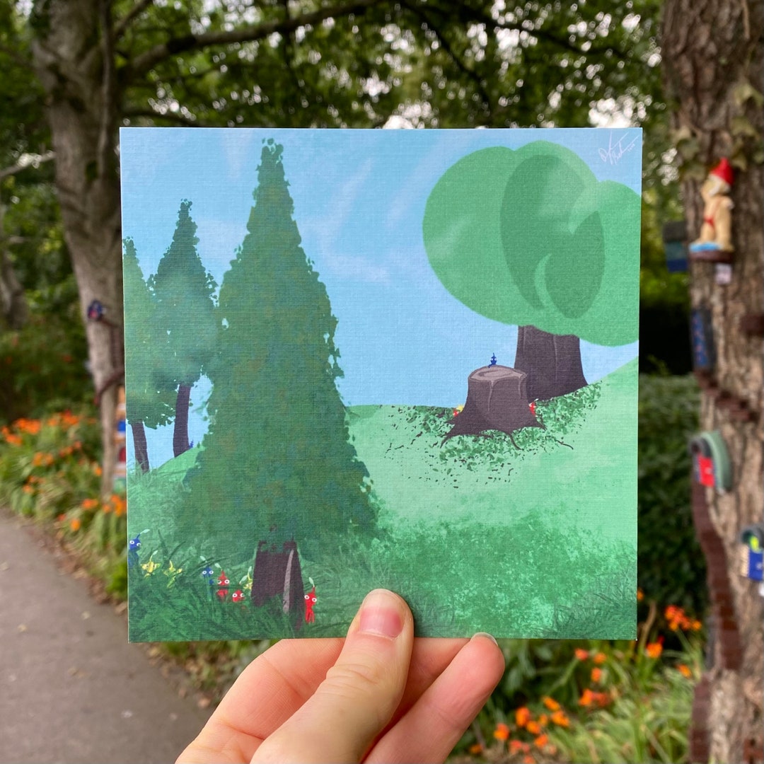 Print (15x15cm) - Wild Pikmin Forest Scene (pikmin 4 Video Game) Small ...