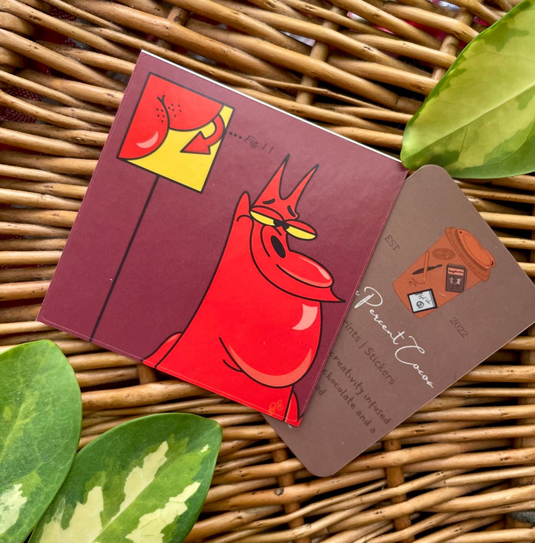 STICKER 8x8cm 90s Nostalgia Devil - Etsy