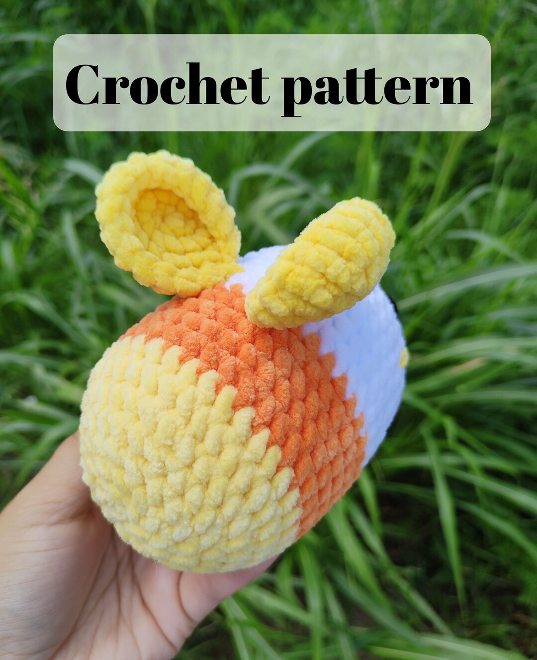 Crochet Candy Corn Bee Plush Patterns, Crochet Bee Pattern, Halloween ...