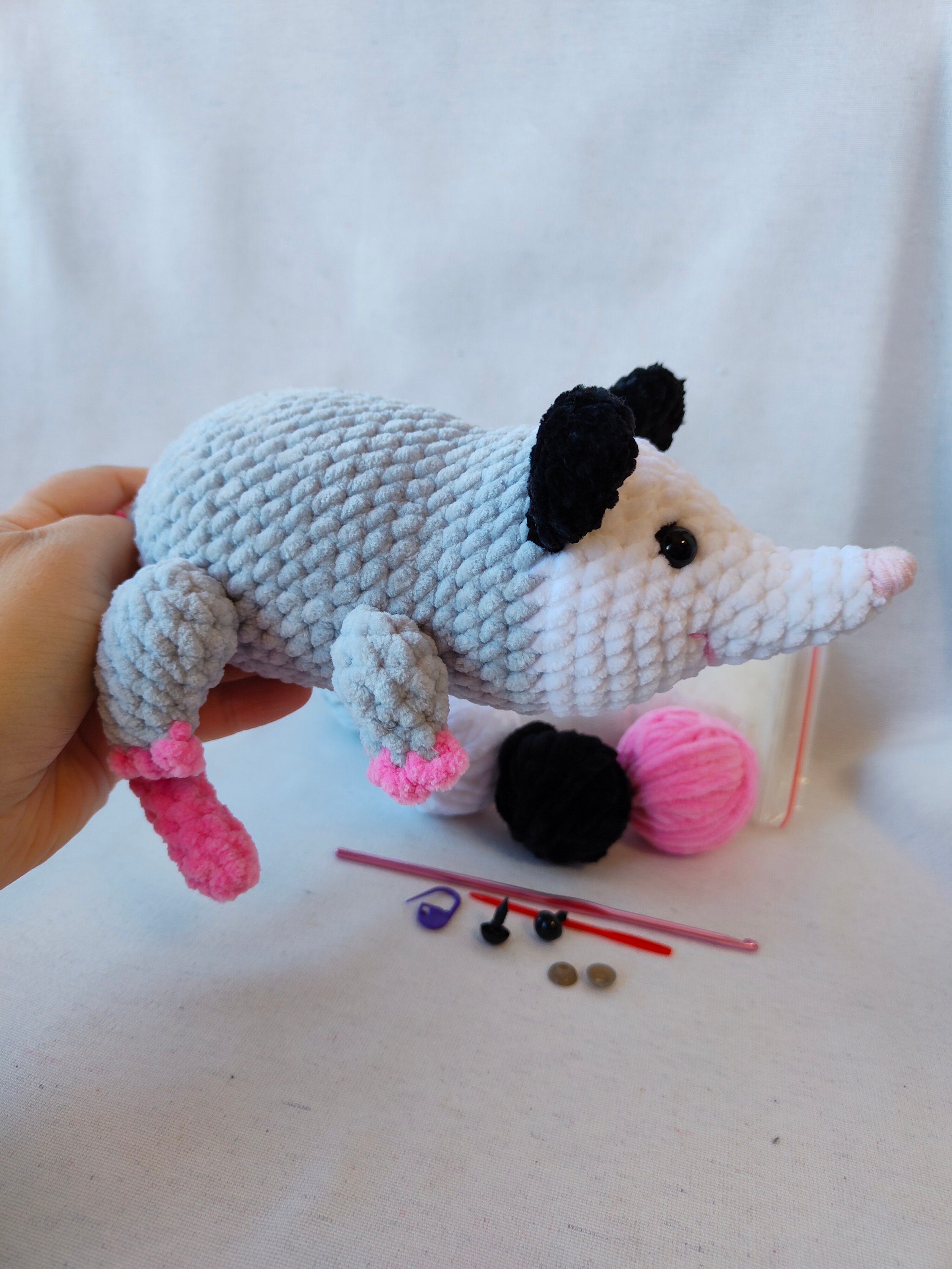 Crochet Opossum Plush Pattern Pdf Crochet Possum Plushie - Etsy