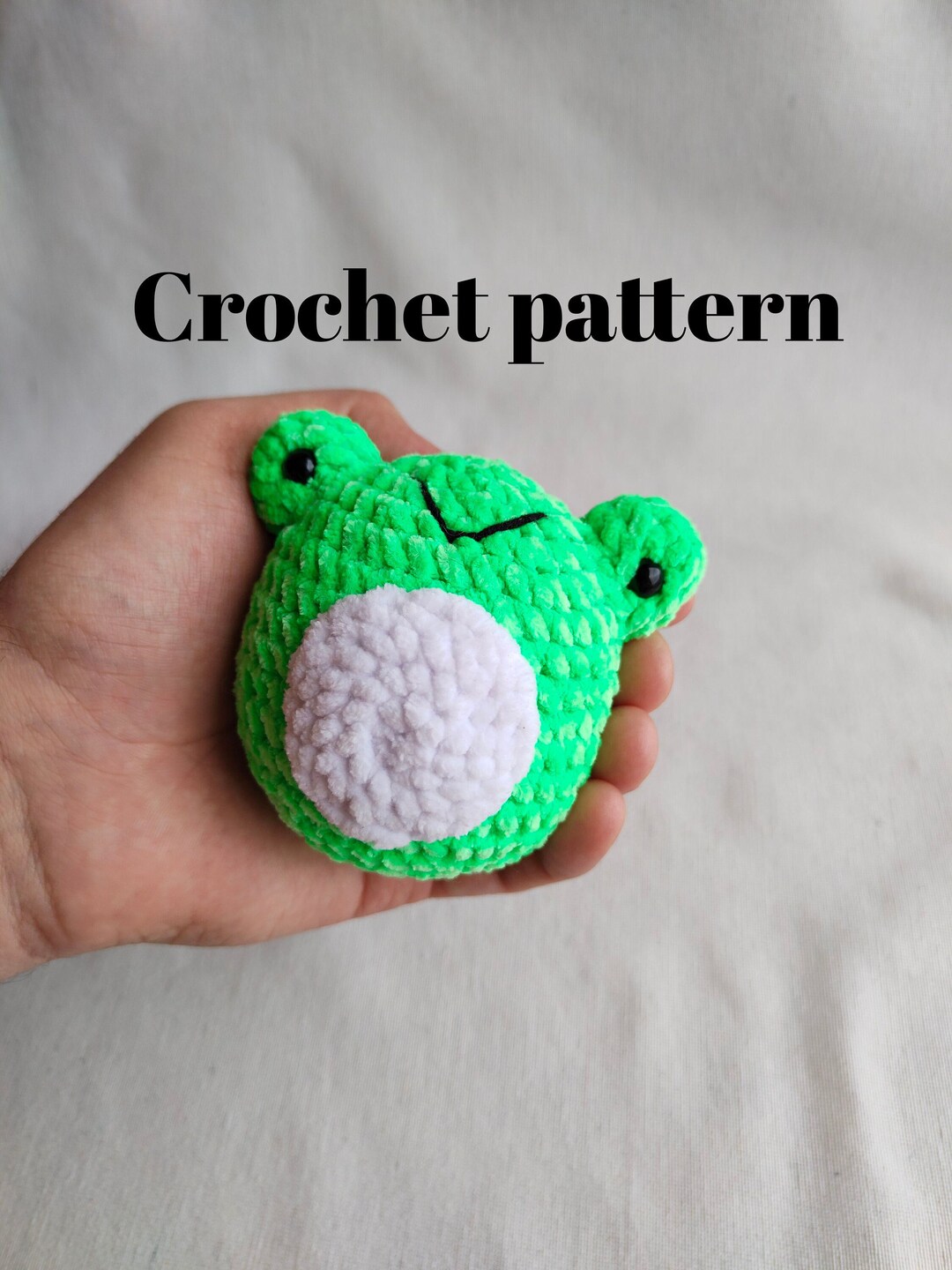 Crochet Frog Pattern, Frog Plush Pattern, Crochet Frog Plushie ...
