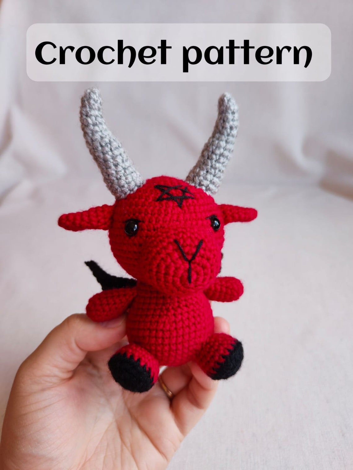 Crochet Baphomet Pattern Baby Baphomet Amigurumi Crochet - Etsy