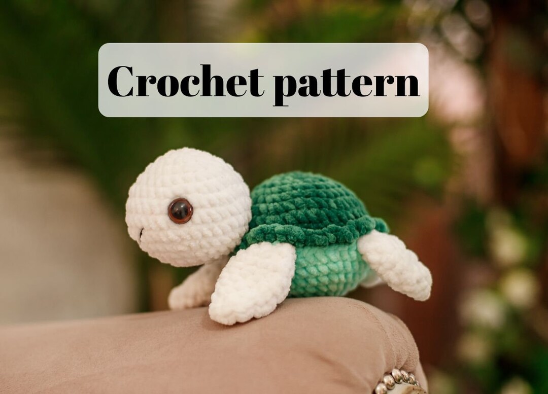 Crochet Turtle Plush Pattern Pdf, Turtle Plush, Crochet Sea Turtle ...