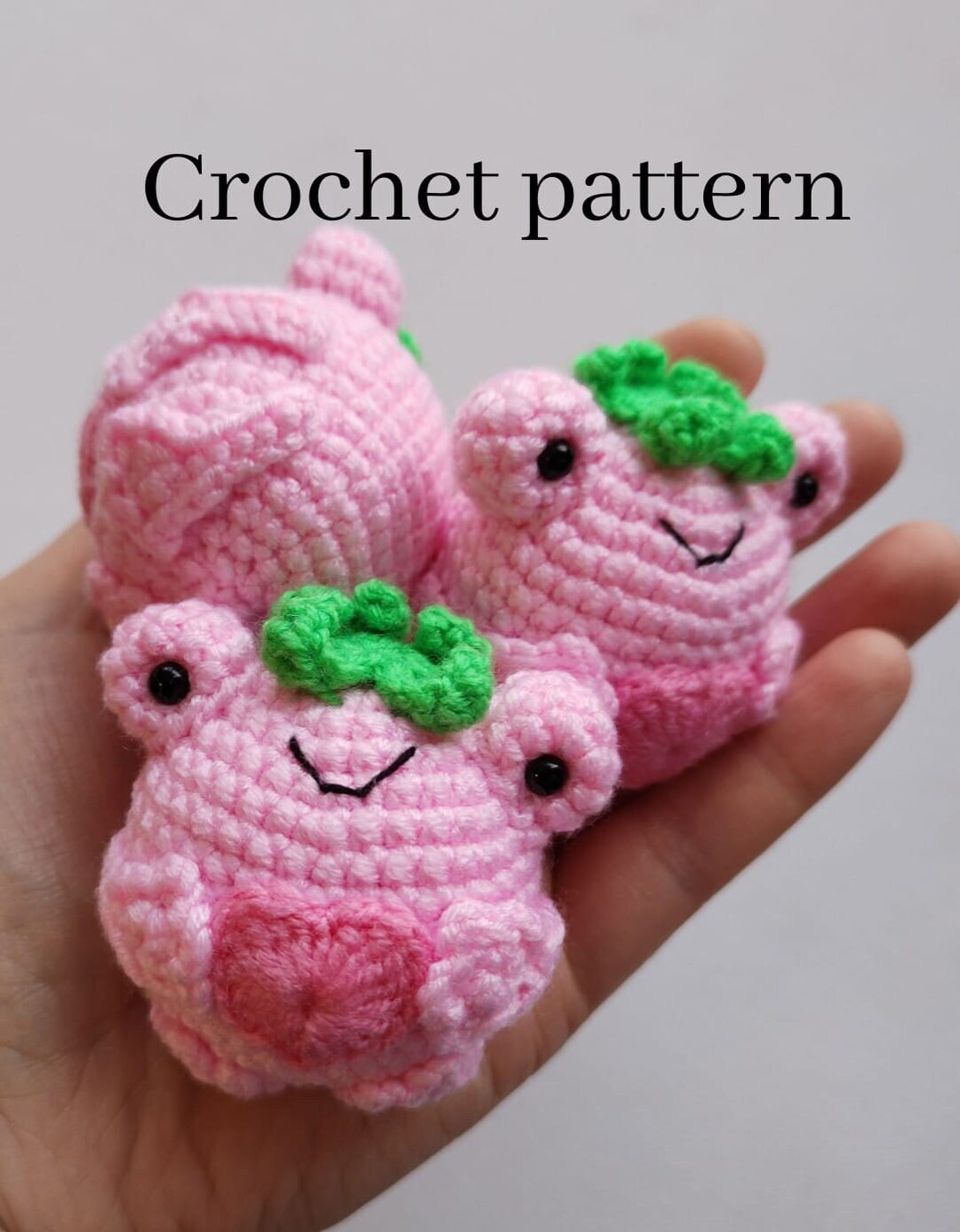 Crochet Frog Pattern, Crochet Strawberry Frog, Crochet Frog Amigurumi ...