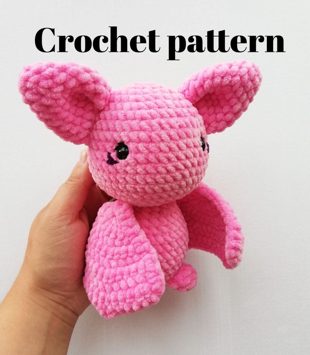 Crochet Bat Amigurumi Pattern, but Plush, Bat Pattern, Crochet ...