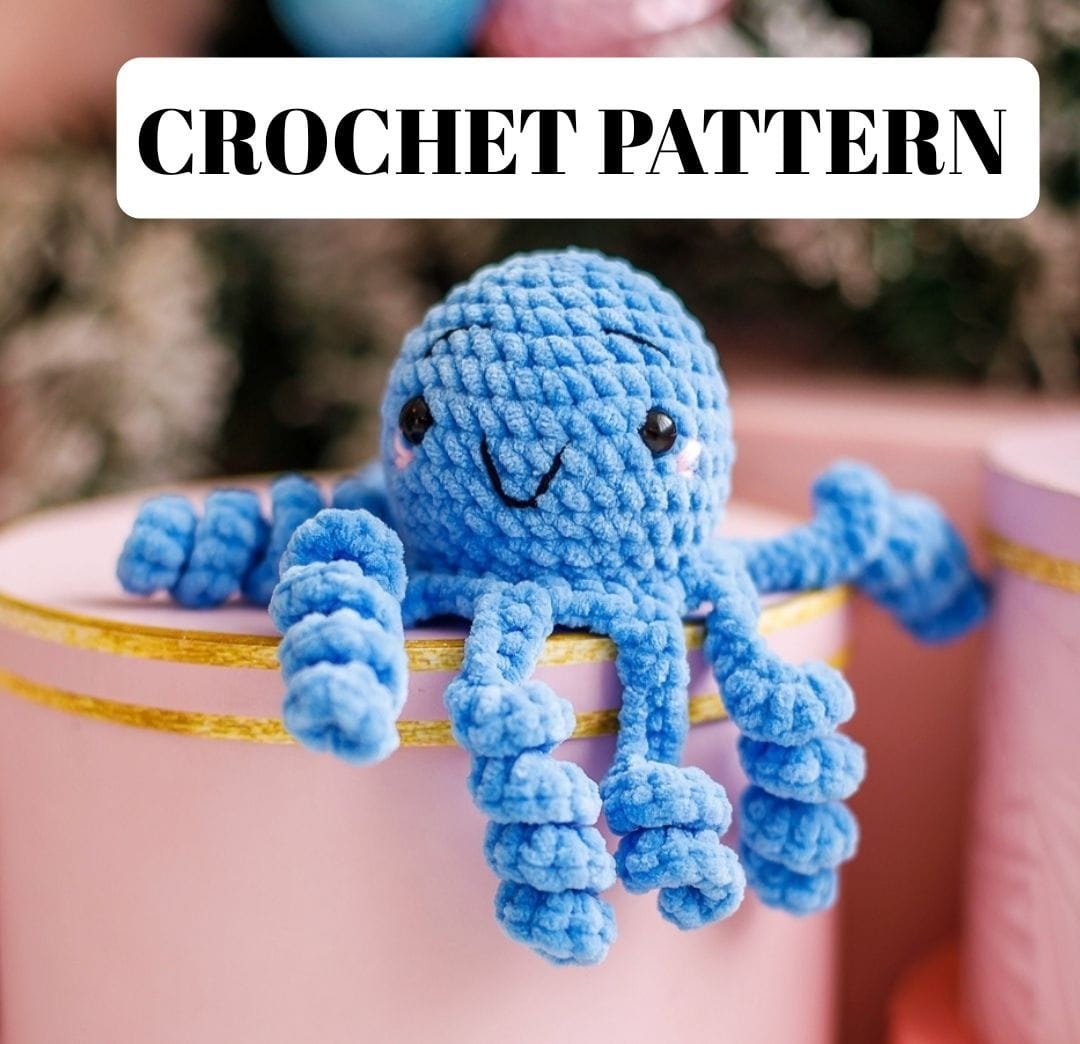 Crochet Octopus Plush Pattern Pdf, Sea Creatures Pattern, Crochet Sea ...