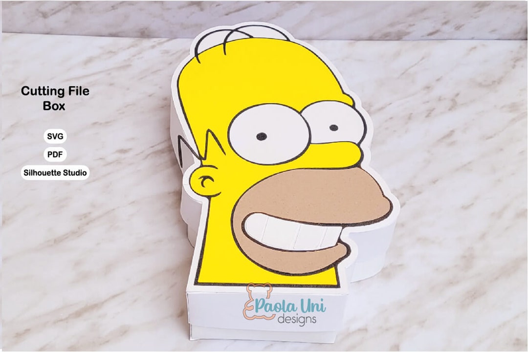 Box Homer SVG Cricut Scancut Silhouette Studio Cameo-pdf - Etsy