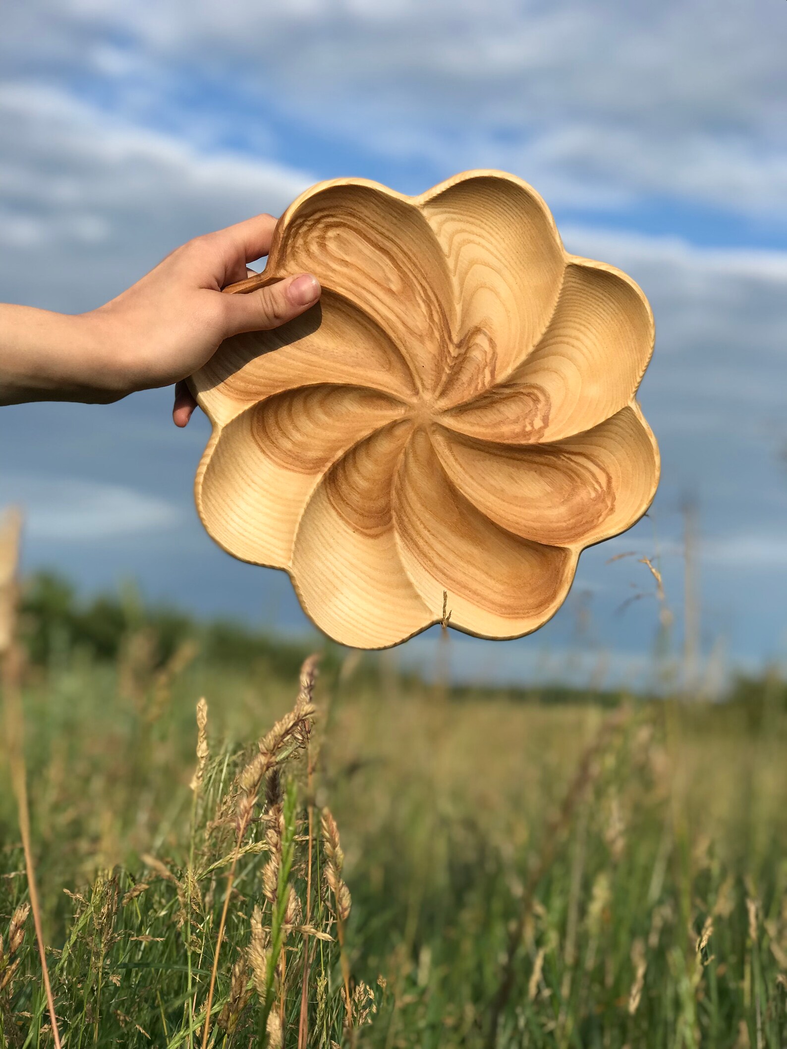 Serving Wooden Snack Plate With Sections, Custom Wooden Nut Tray for ...