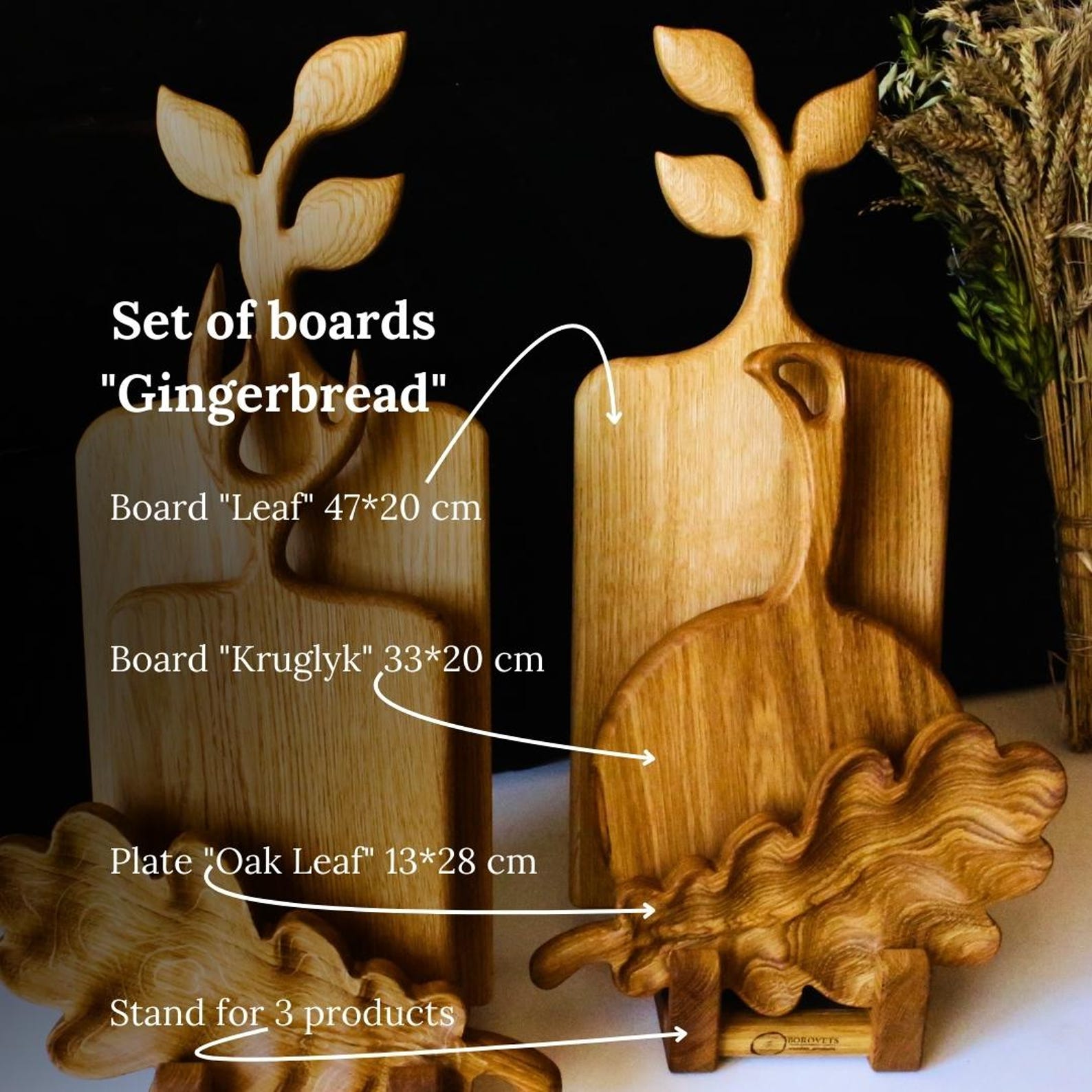 Wooden Cutting Board Set, Rustic Kitchen Decor, Personalized Serving ...