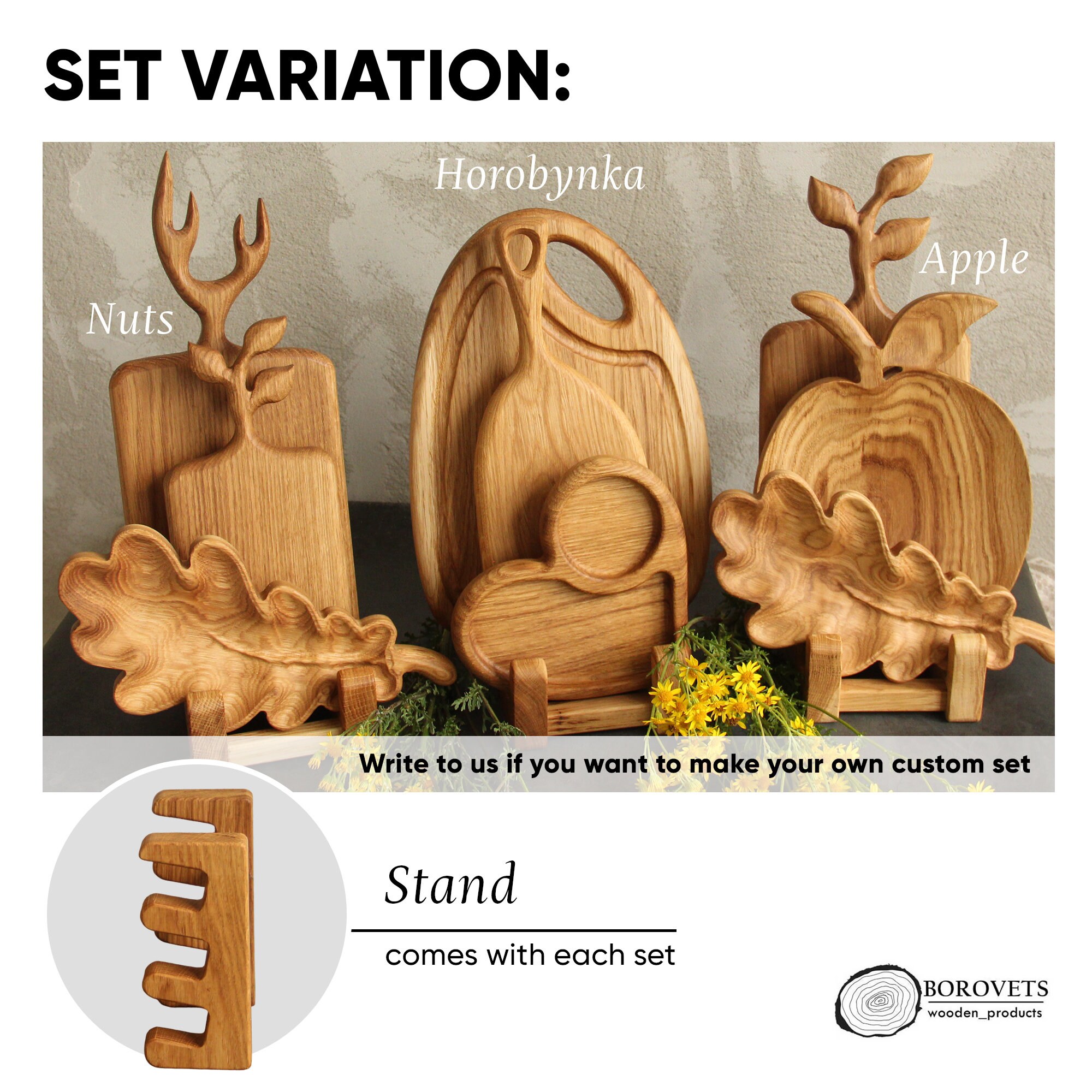 Kitchen Cutting Board Set of 3 Solid Wood Items, Farmhouse Kitchen ...