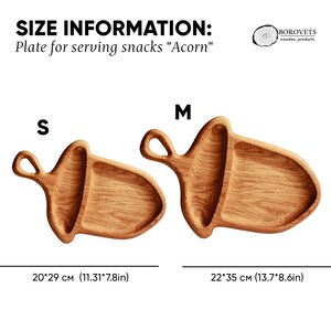 Acorn Shaped Wooden Plate, Living Room Decor, Wood Snack Plate ...