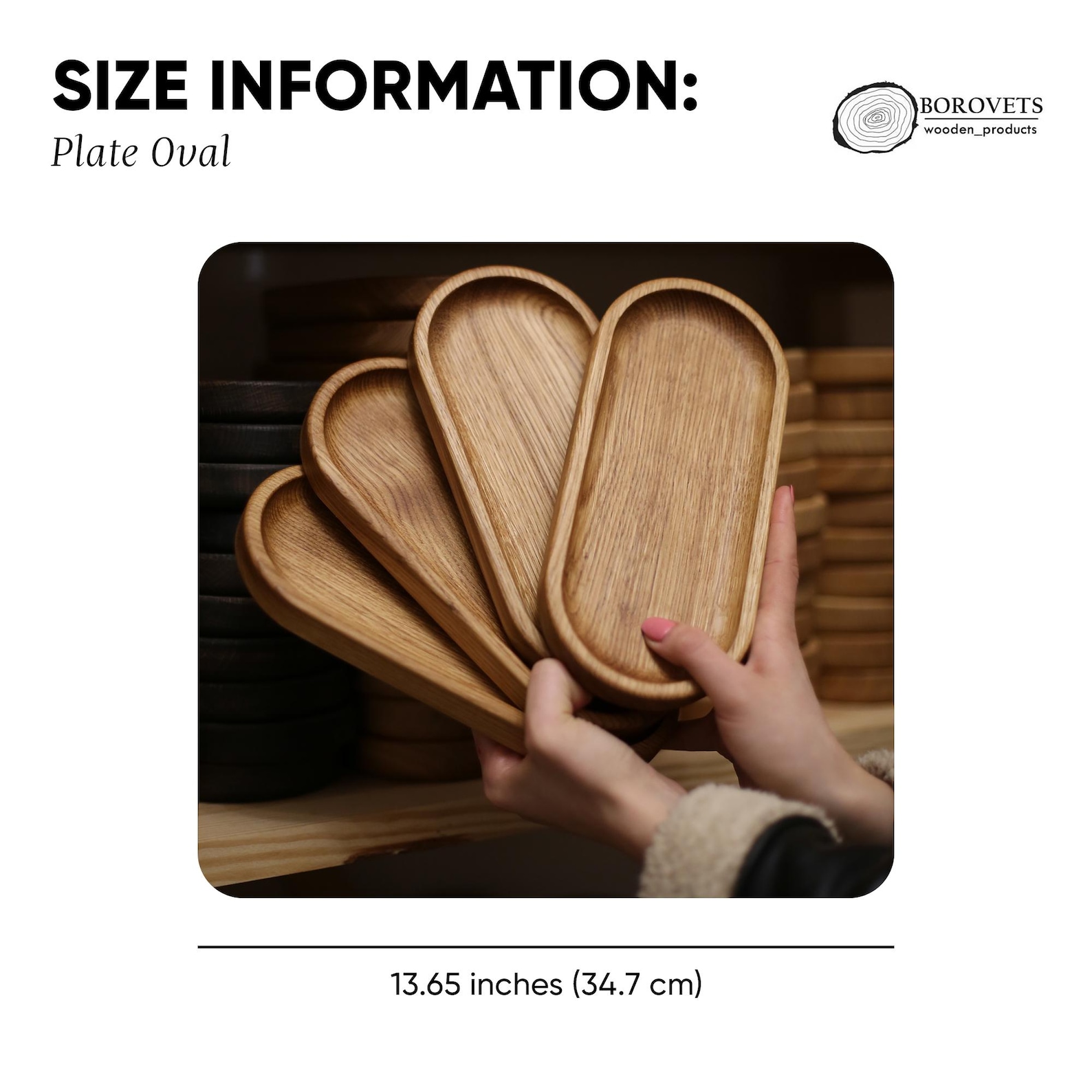 Wooden Plate Gift for Sister, Oval Shape Serving Tray, Wood Snack Plate ...