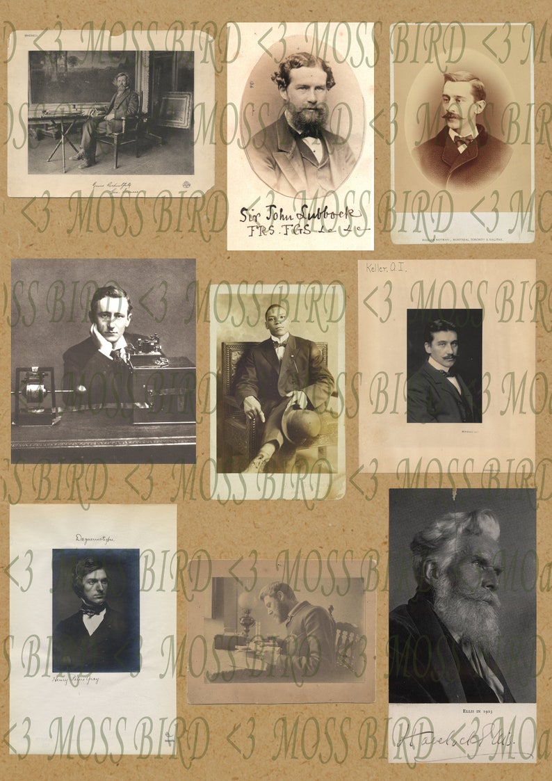 Beautiful Men of the Past, Printable Vintage Ephemera, 20 Downloadable ...