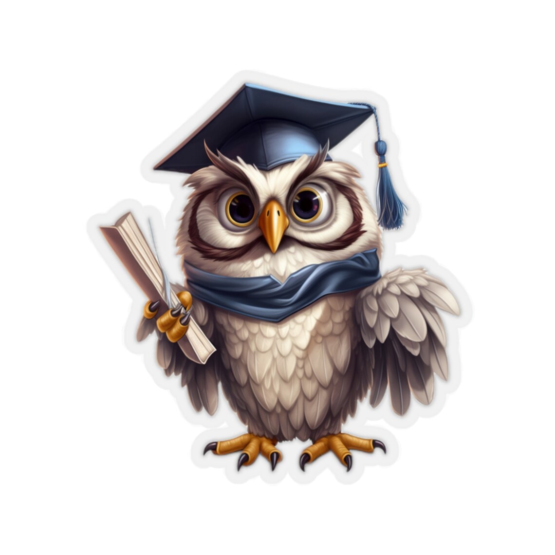 Graduation Owl Vinyl Sticker - Etsy