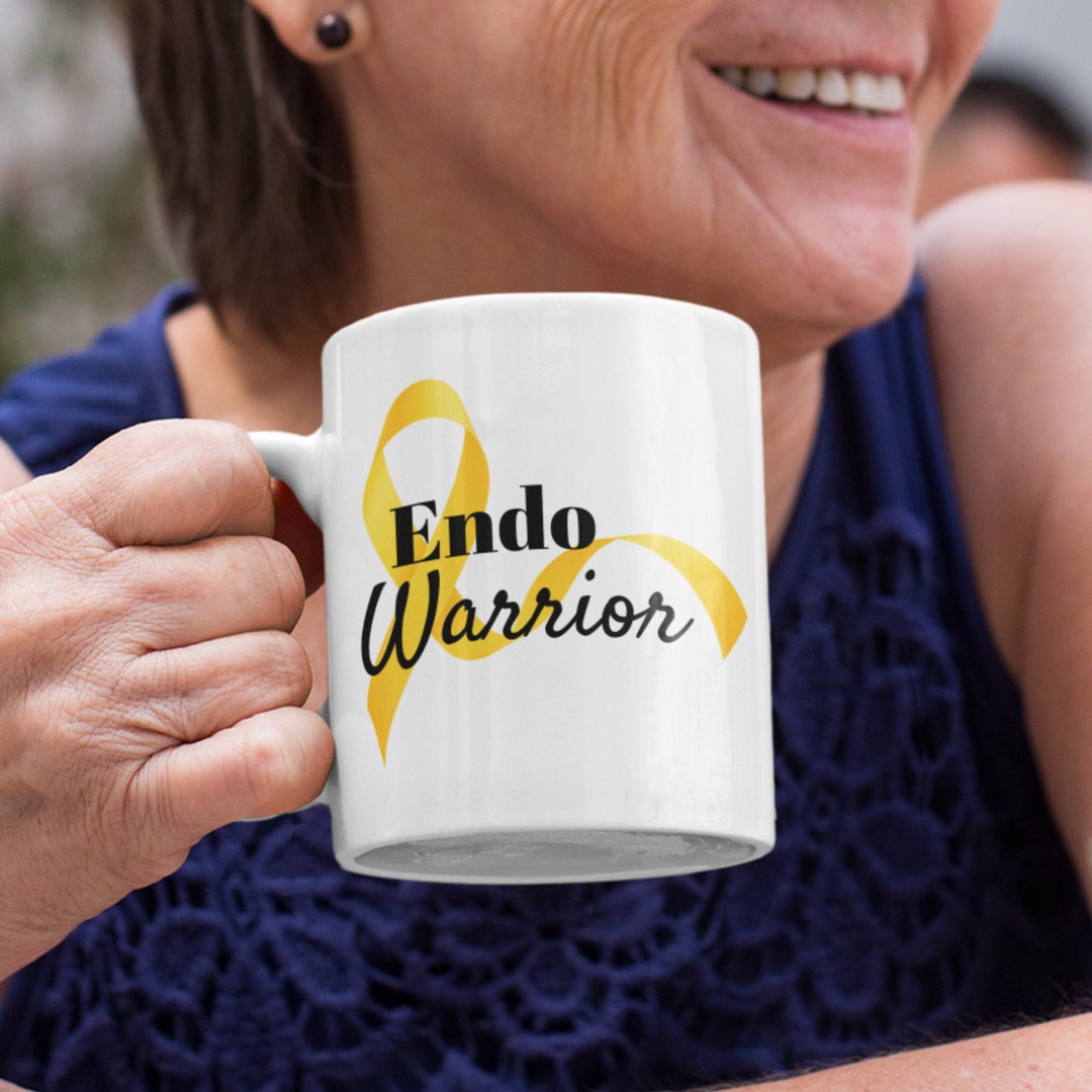 Endo Warrior Mug, Endometriosis, Yellow Ribbon, Endometriosis Awareness ...