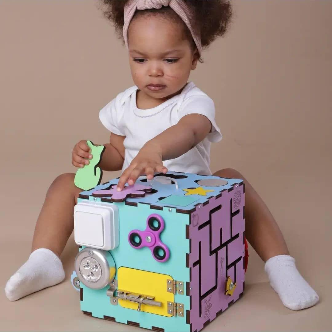 Toddler Baby Busy Box Montessori Toy, Sensory Board Baby Activity Board ...